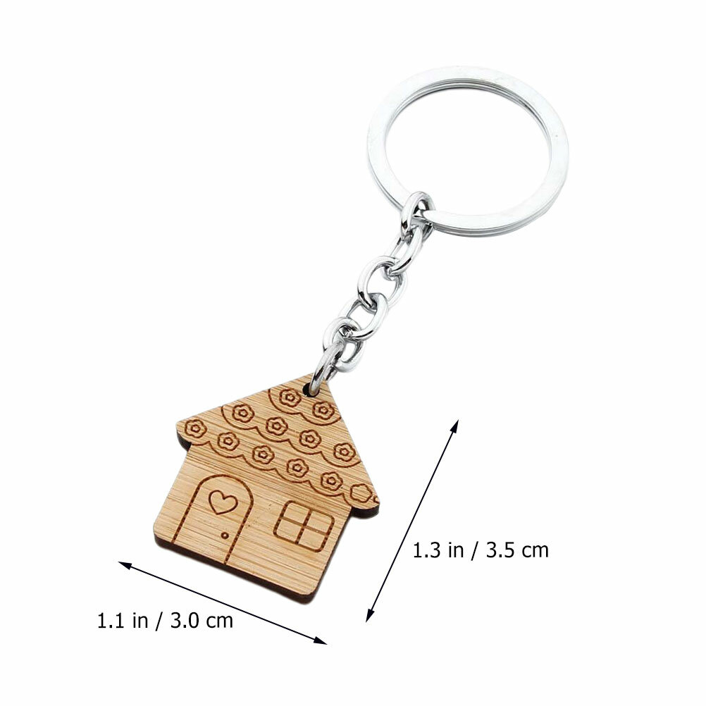 2 Штуки Ключница В Forme Дома Из Дерева Симпатичные Подвески Для Пар 3 50X3 00X0 30Cm
