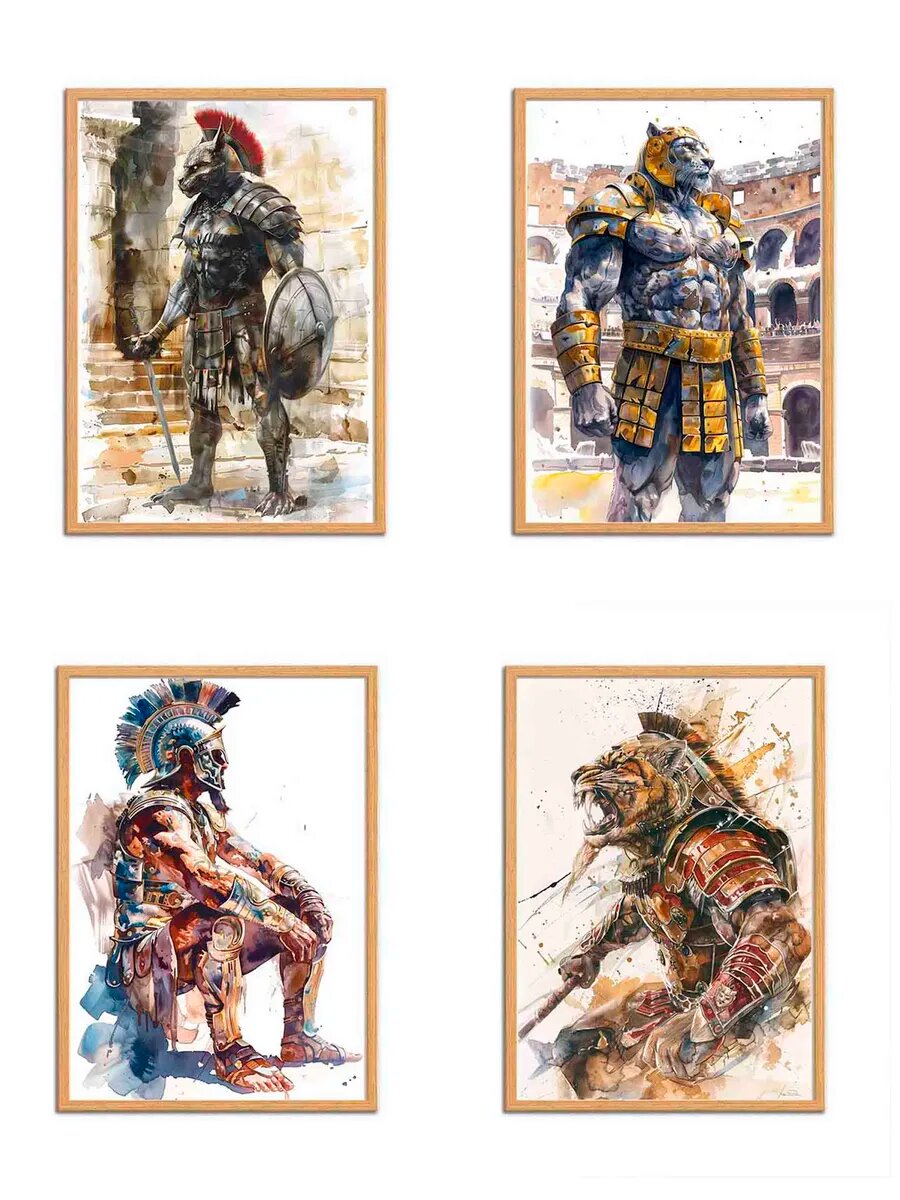 Сфинкс Гладиатор, 4 Плаката, 30x21см