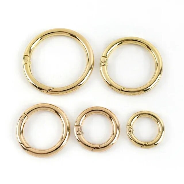 Пряжки-скобы металлические 25 мм, LightGold, 5 шт.