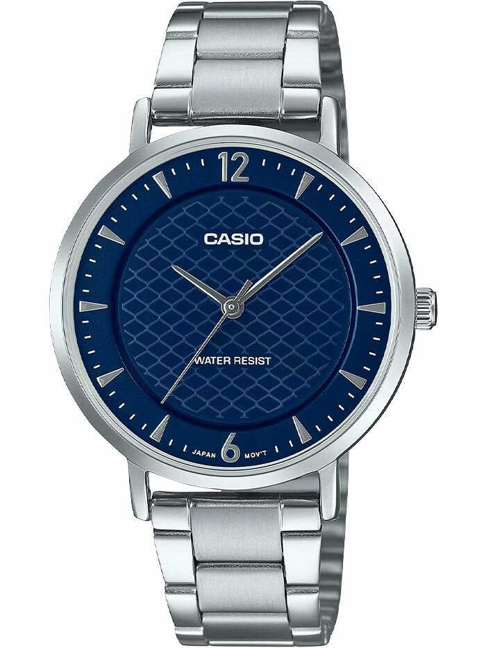 Наручные часы CASIO, синий, серебряный