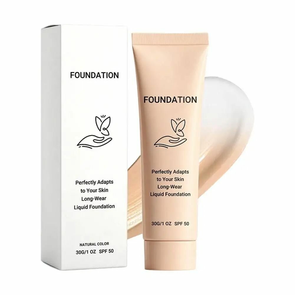 Тональный крем для лица со стойким покрытием, темный оттенок, с защитой SPF 50, 30 г