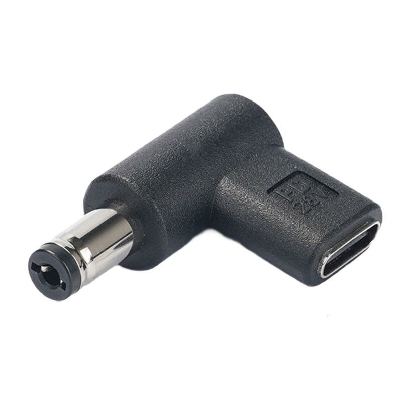 USB-C (женский) на DC5525/DC5521 адаптер для зарядки, черный, 28V - 5.5x2.1 мм