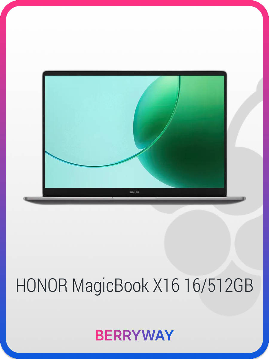 Ноутбук HONOR MagicBook X16 AMD Ryzen 5 6600H, 16/512 ГБ, noOS (5301APLM)