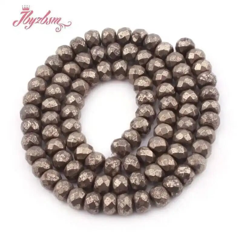 Бусины из пирита jbyzbsm 2x4/3x6/5x8 мм Коричневый, 3x6mm Faceted