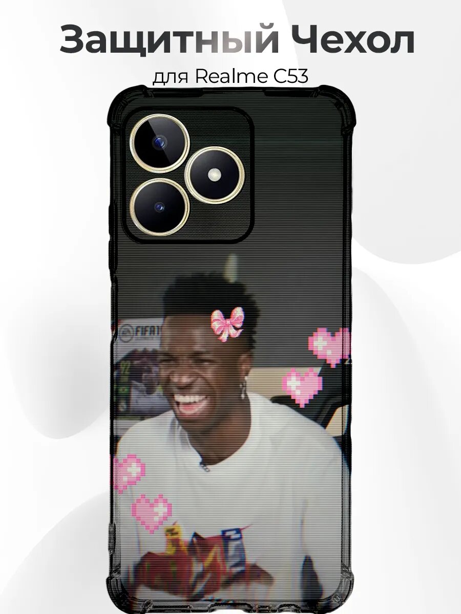 Чехол на Realme C51/C53/Note 50 Vinicius retro улыбка