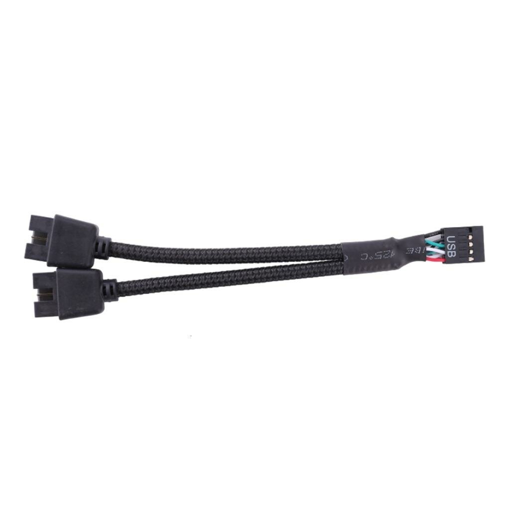 Кабель-адаптер USB 2.0 9-pin разветвитель 1x2 (15 см)