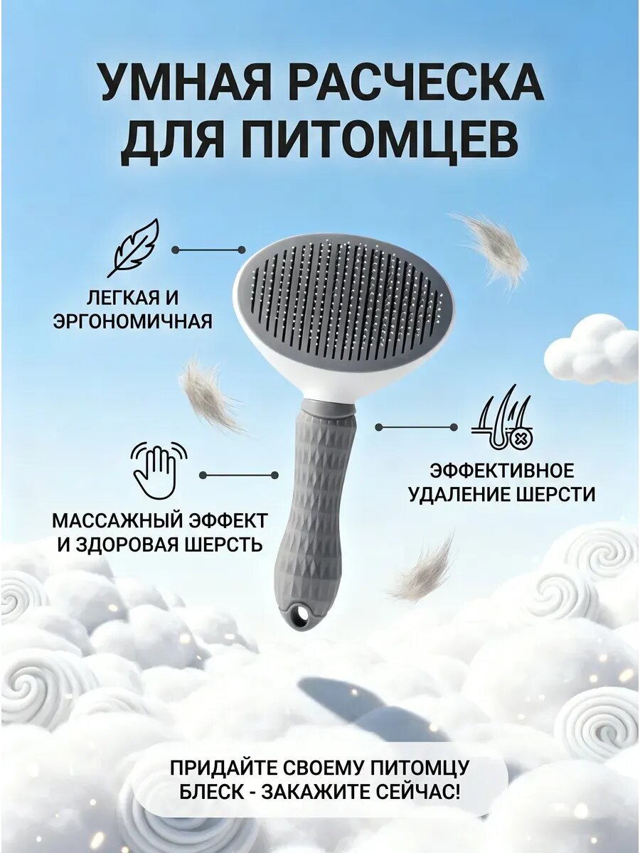 Расческа для массажа и красоты домашних животных