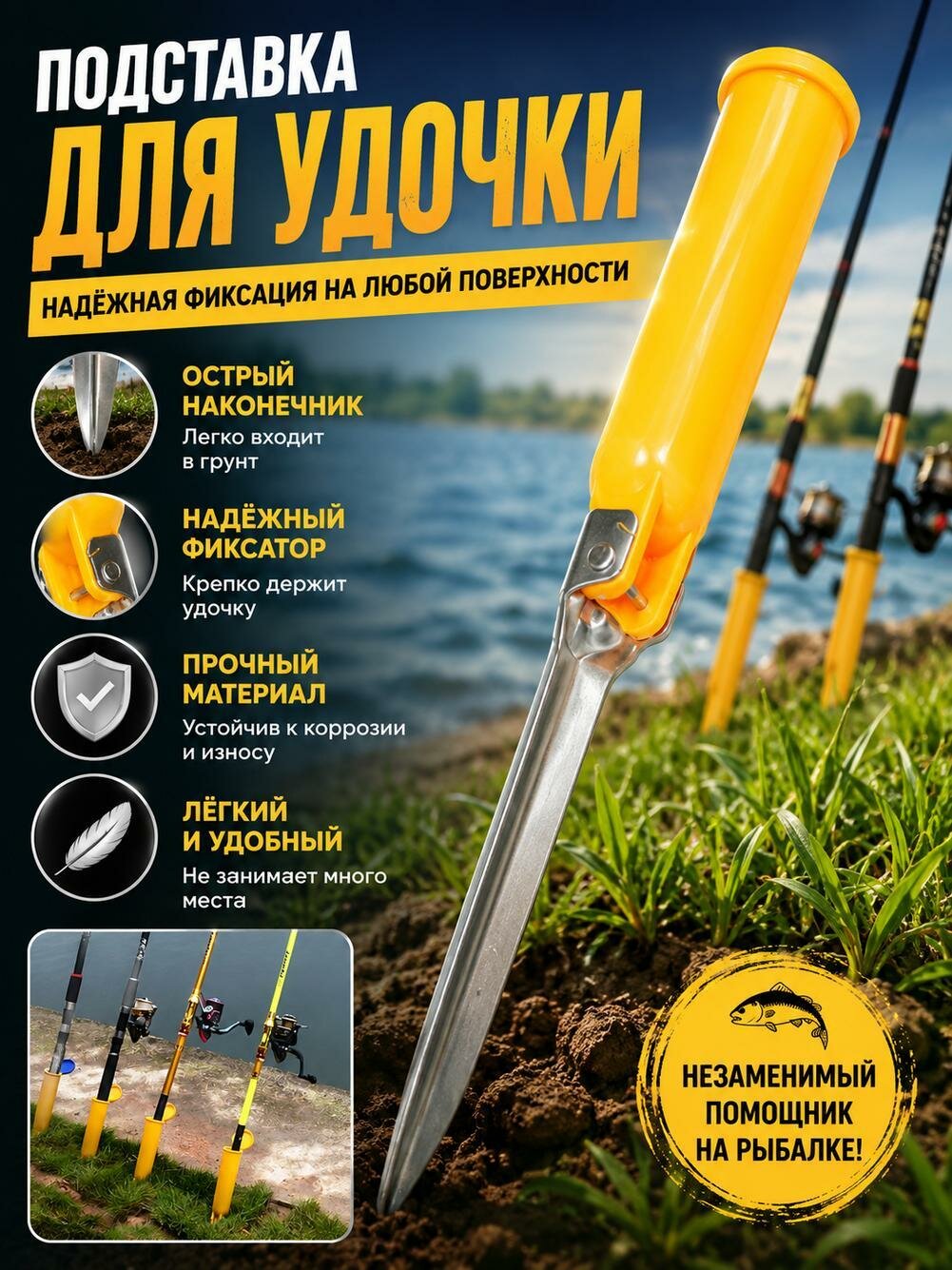Подставка для спиннинга, многофункциональная стойка для удочки, держатель для заброса