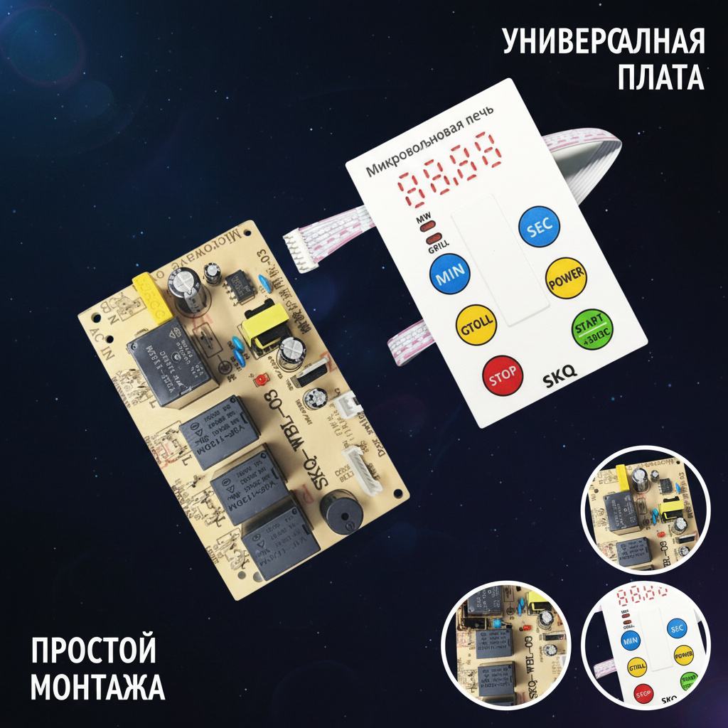 Универсальная Плата Замены Панели Управления Микроволновой Печью С Сенсорной Панелью Компьютерная Плата Управления Обслуживанием Микроволновой Печи
