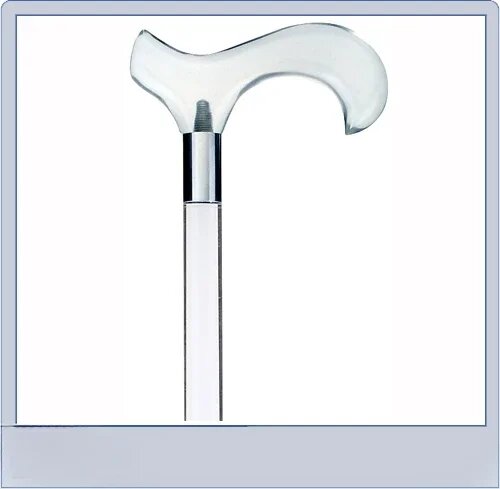 Прозрачная металлическая трость для пожилых людей 86cm, Transparent elbow