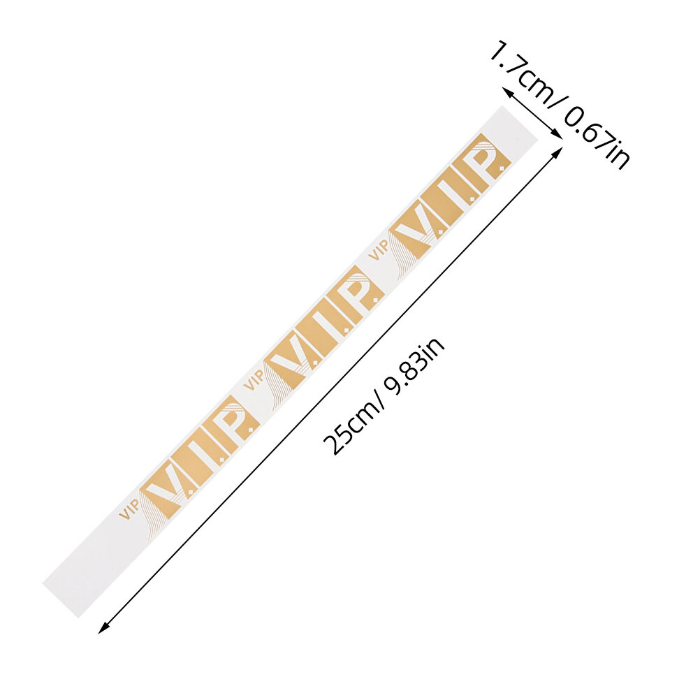 100 Штук Браслеты Для Мероприятий Vip Wristbands Золотой Цвет 25 00X1 70X0 01Cm