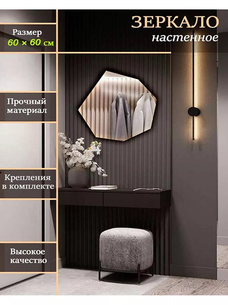 Зеркало Настенное 60х60