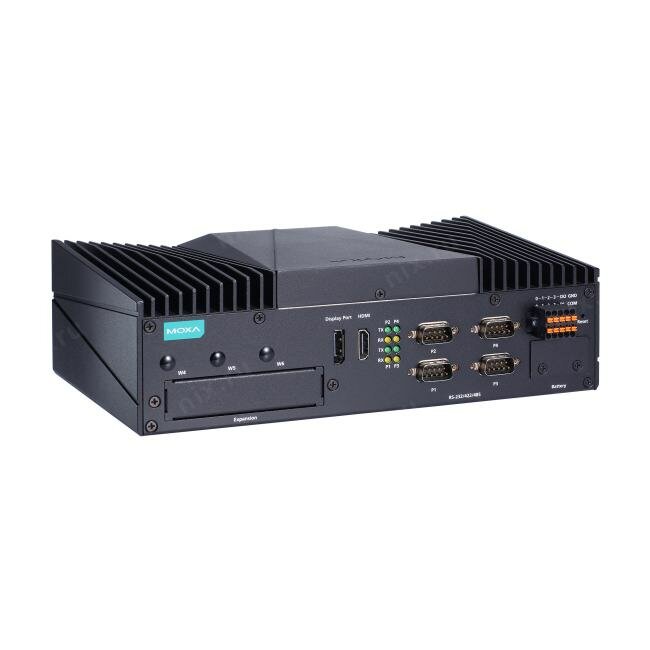 Микрокомпьютер MOXA V2403C-KL7-T x86 Computers, Intel Core i7-7600U 3.9GHz,4GbE,4COM,4DI/4DO, HDMI/DP, mSATA, Dual 2.5" — фото 1