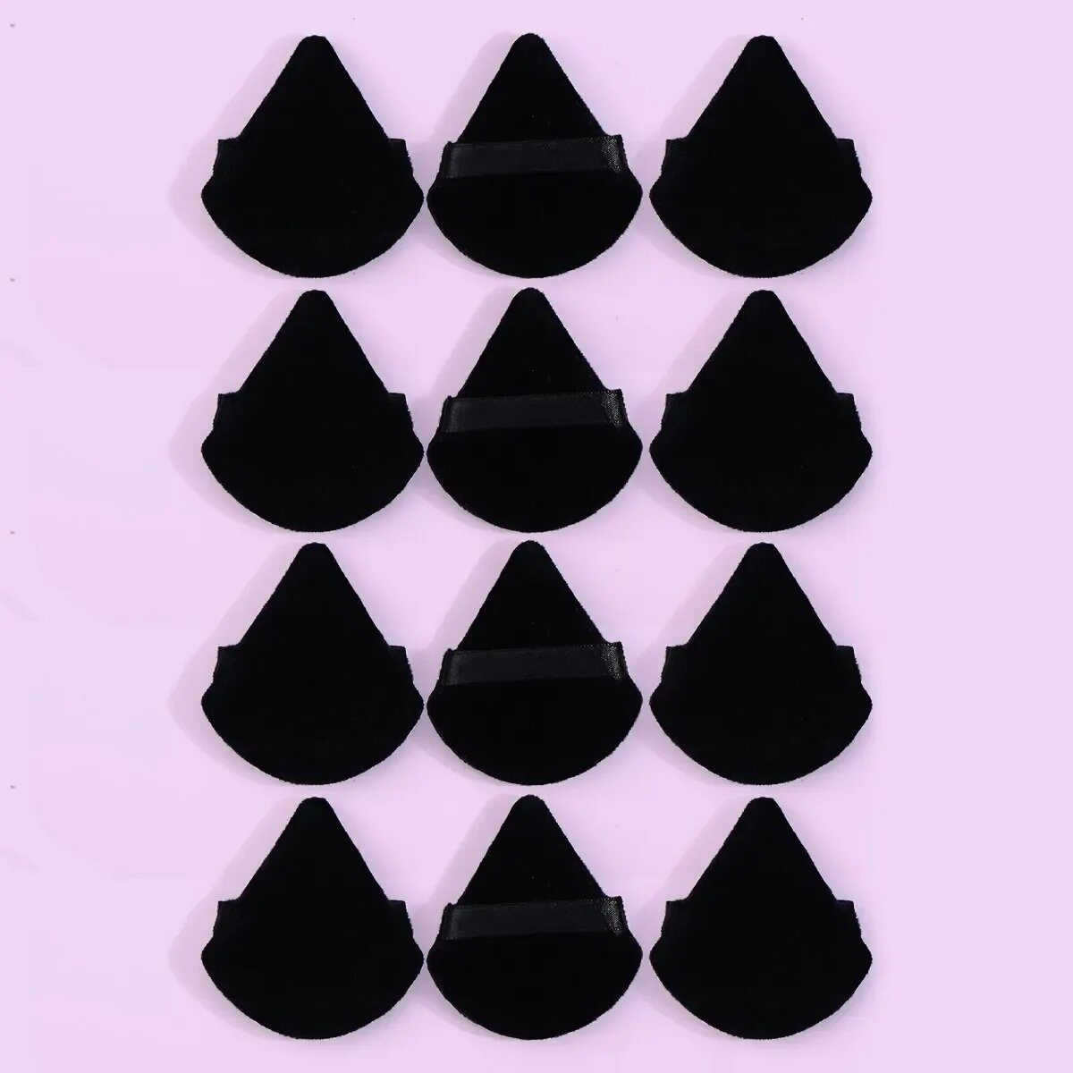 Набор из 10/12 треугольных косметических спонжей 12 pcs Black