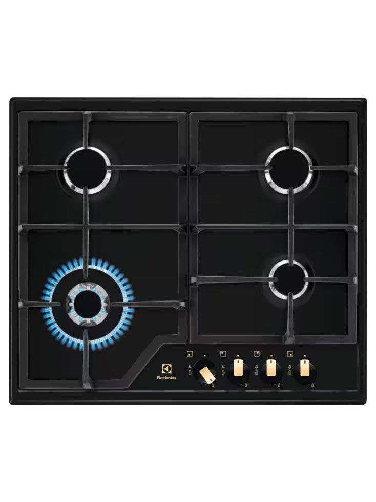 Electrolux EGS6436RK Газовая варочная панель, черная, серебристая