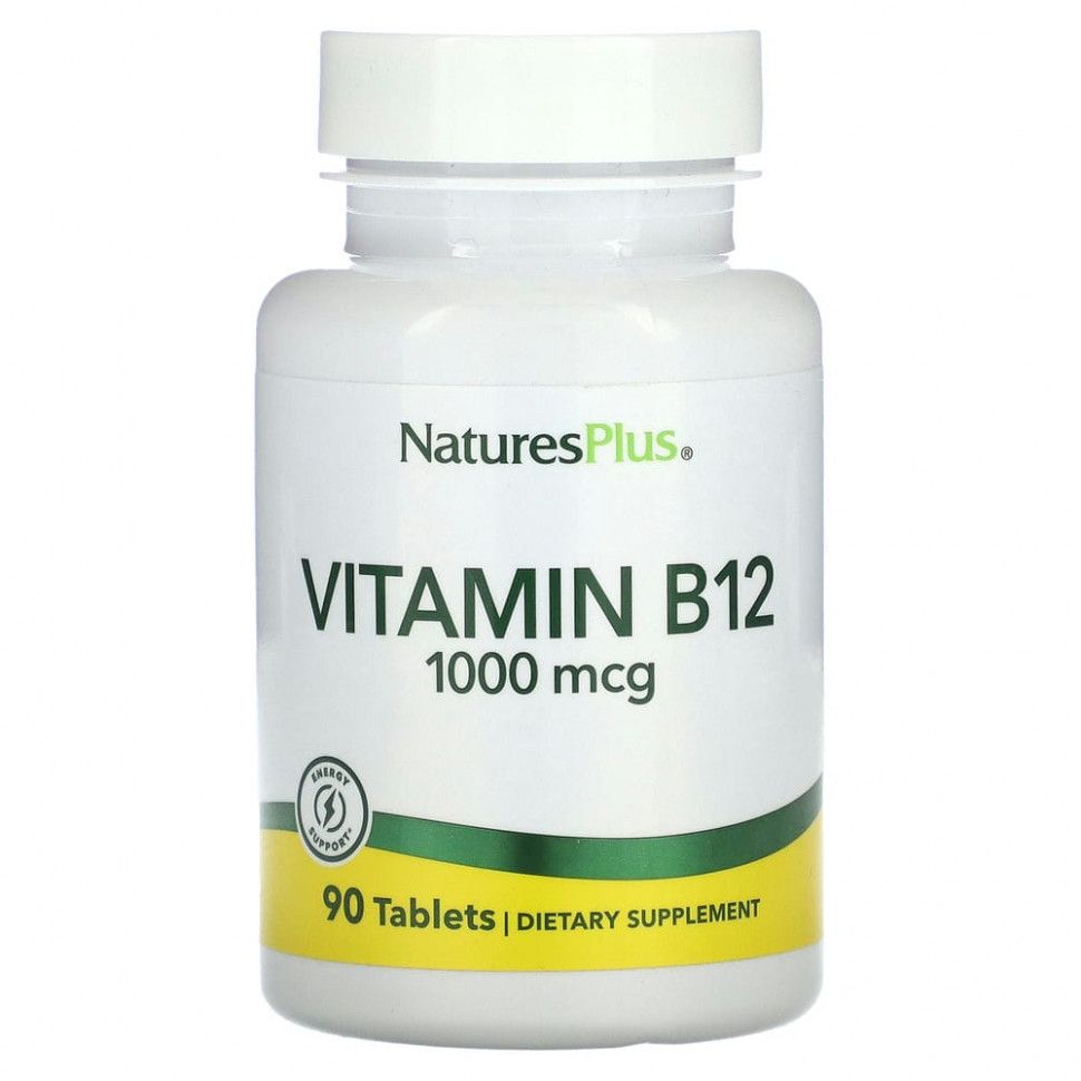 Витамин B-12 1,000 мкг TAB 90 Nature's Plus