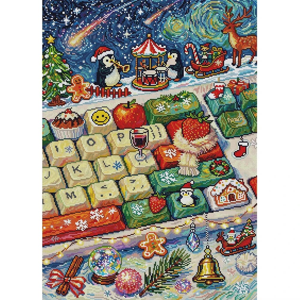 Набор для алмазной вышивки 5D "Рождественская песня", 1 шт. Square 30X40CM