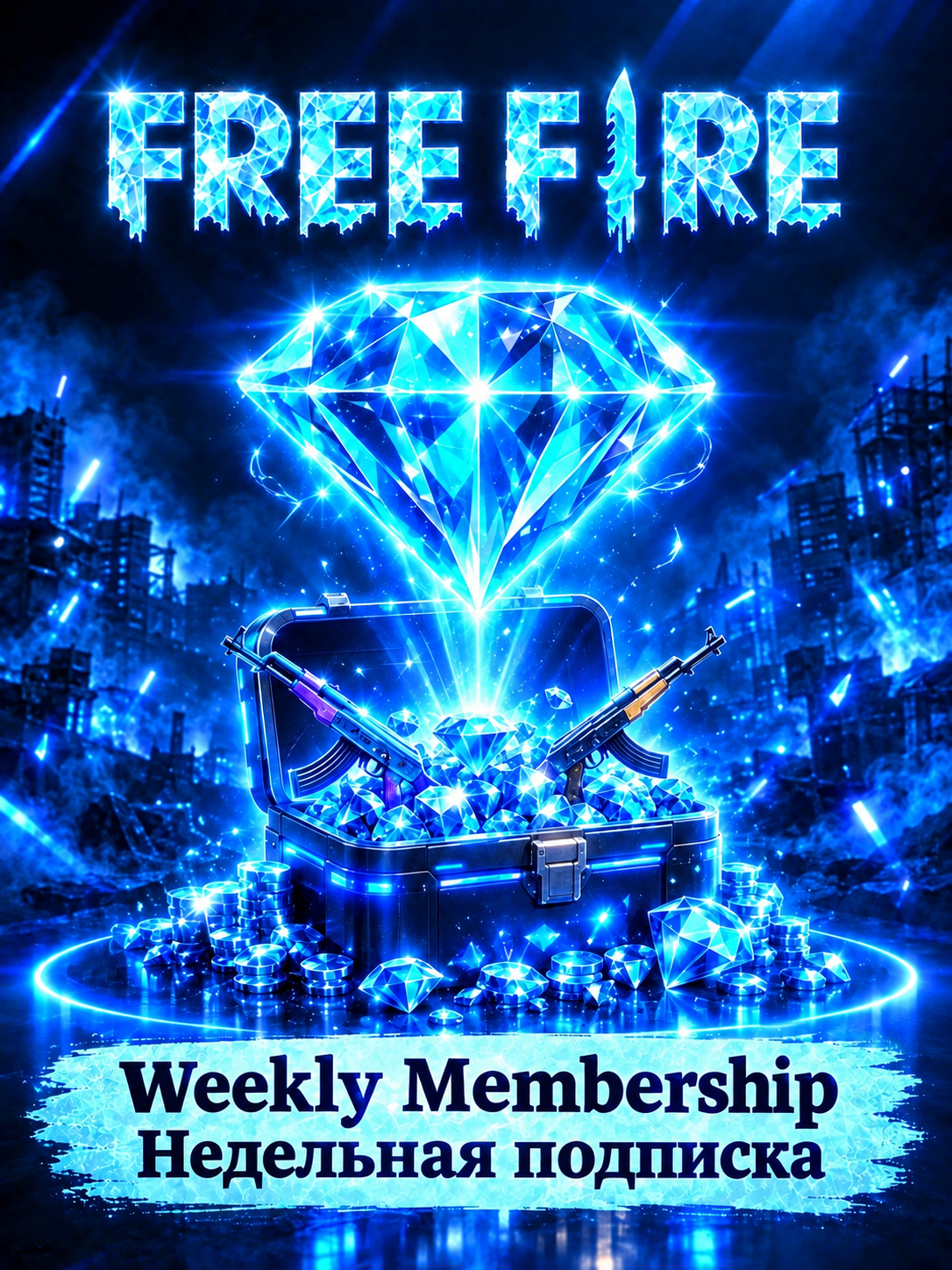 Free Fire Weekly Membership (СНГ), цифровой код активации