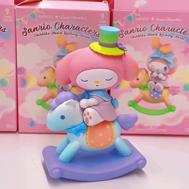 Фигурка Май Мелоди висячие уши Sanrio миниатюра для стола игрушка открытая коробка Miniso