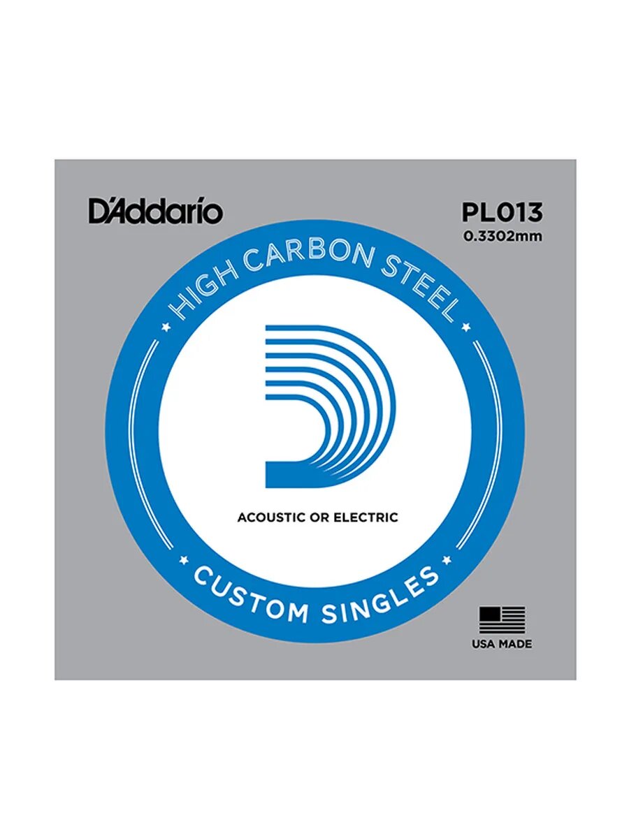PL013 Plain Steel Отдельная струна без обмотки, сталь, .013,