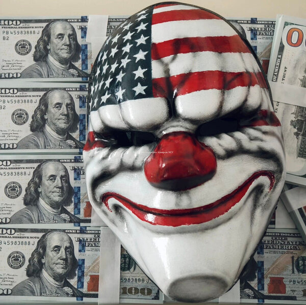 Карнавальная маска payday Даллас, маска на Хэллоуин злой клоун. Ручная работа