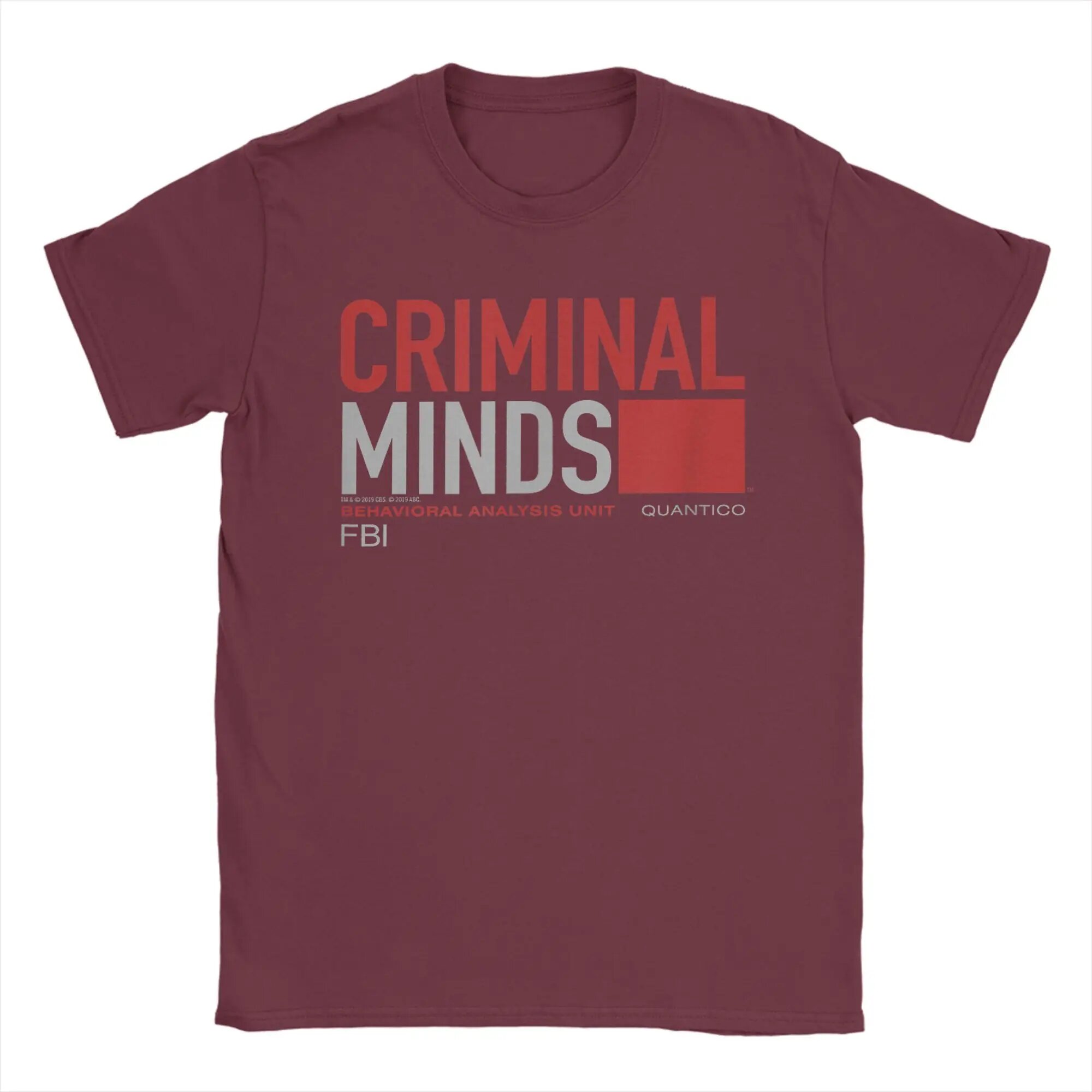 Мужская футболка Criminal Minds бордовая XL