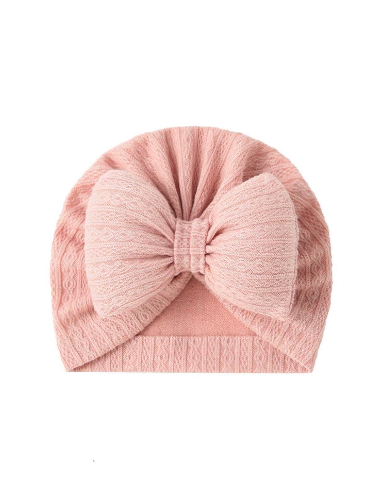 Детская хлопковая шляпка с бантом, Розовый