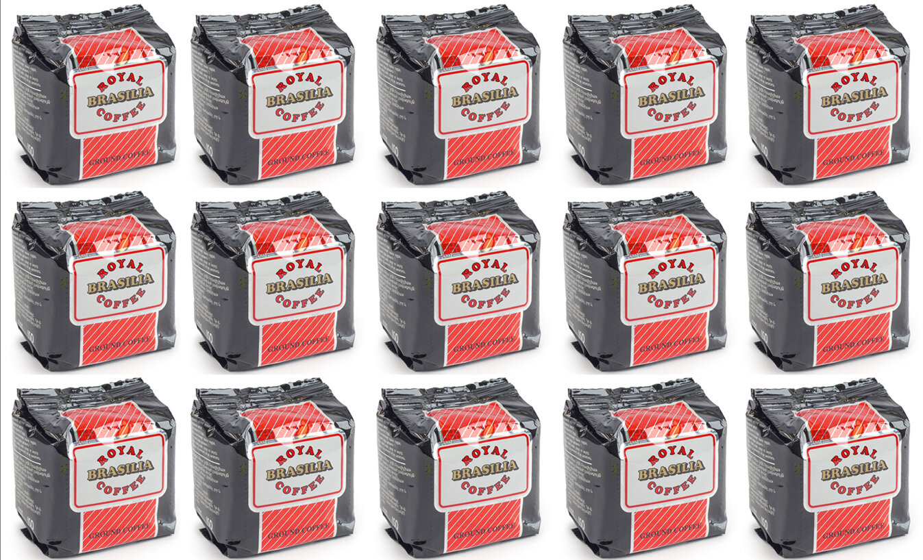 Кофе молотый Royal Armenia Brasilia, вакуумная упаковка 100г, 15 пачек