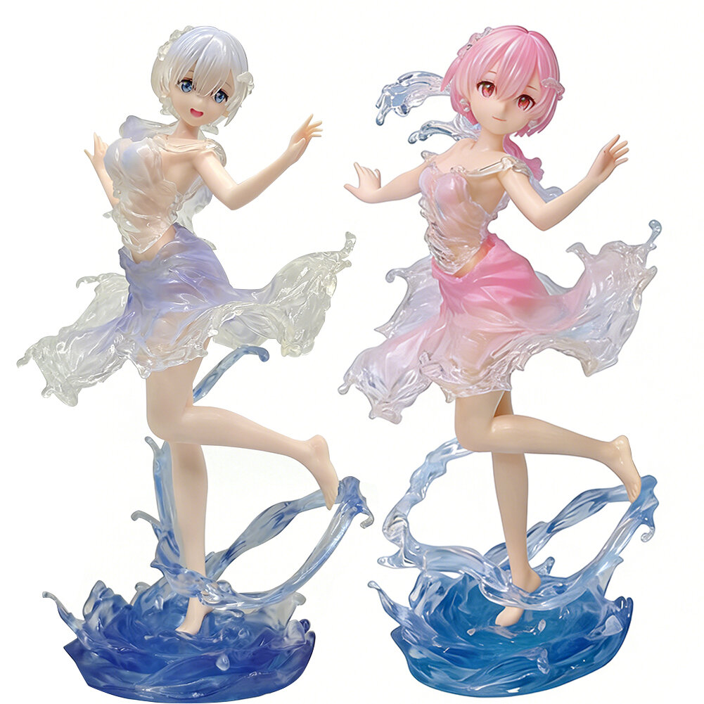 Фигурка Re: Zero Жизнь с нуля в альтернативном мире Рам Рем/ Re: zero Rаm Rem figure Super cute loli figure (24см,2 шт.) Подарки для болельщиков