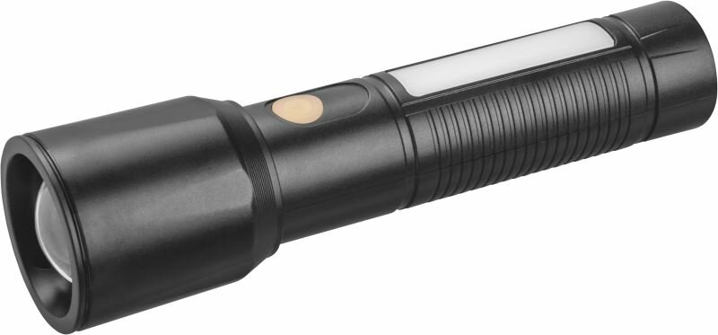 Фонарь аккумуляторный ручной 90 863 OPT-CP07-ACCU пласт.1LED 5Вт+6LED 1.2Вт li-ion 1.2А. ч 4 реж. Онлайт 90863