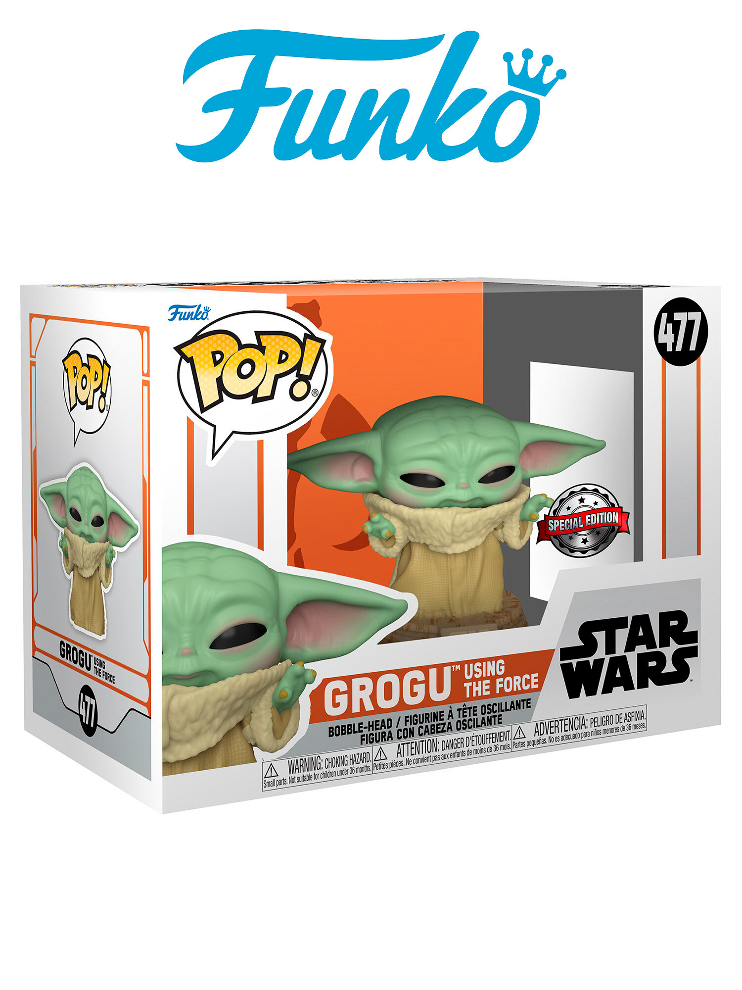 Фигурка Funko POP! Grogu Using the Force (477) Star Wars