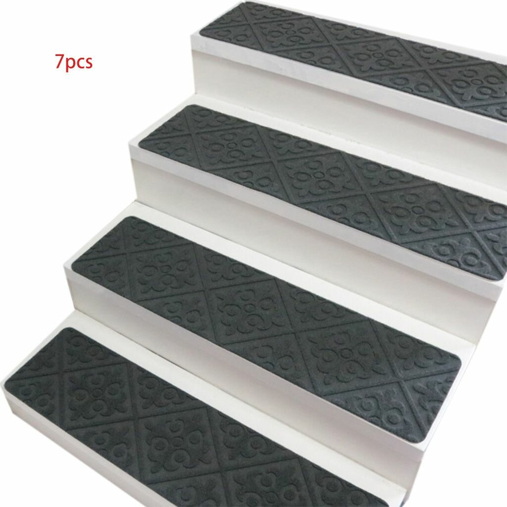 7 шт. однотонные лестничные ступени, плюшевый ковер, самоклеящийся нескользящий коврик для ступенек