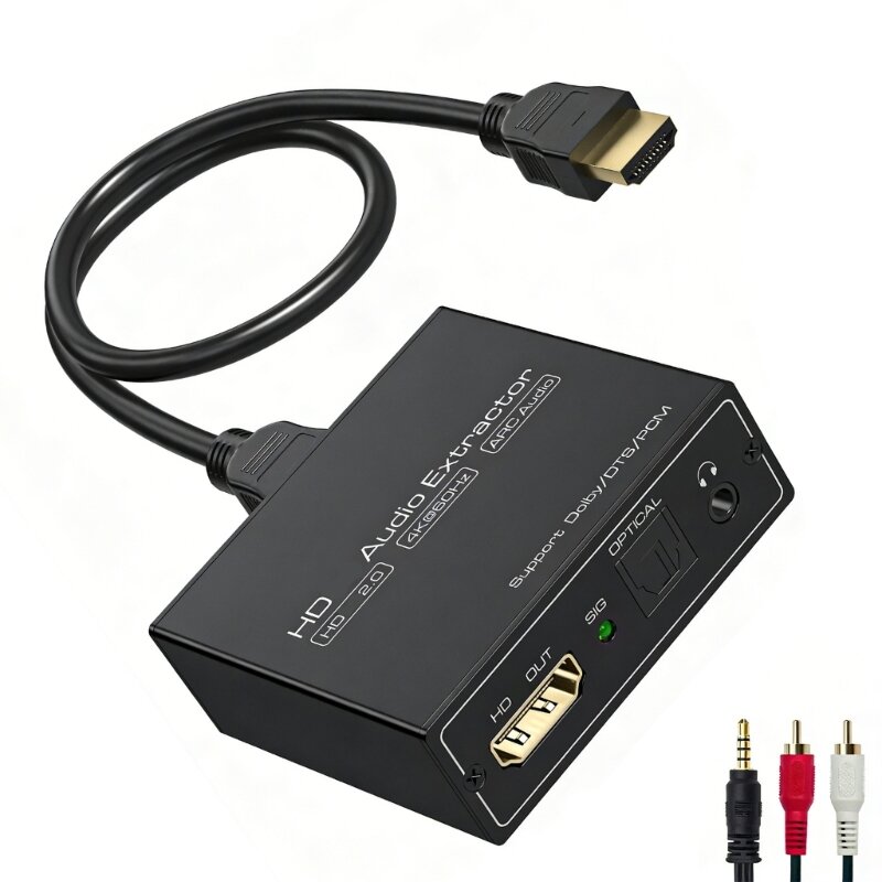 Устройство для извлечения звука из видео в формате 4K, конвертер звука HDTV в формат 3,5 ММ, Оптический выход SPDIF, Синхронизация видео, развлечения
