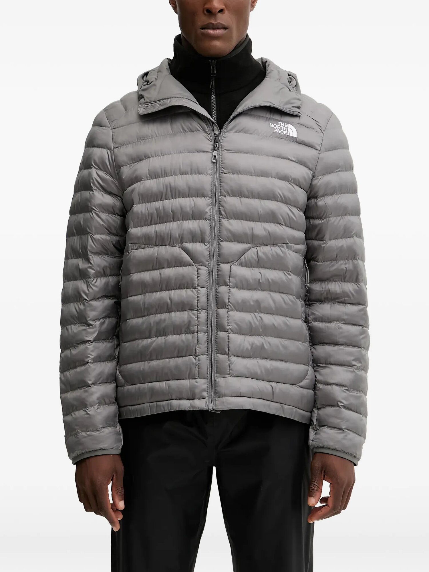 Пуховик The North Face, размер L, серый