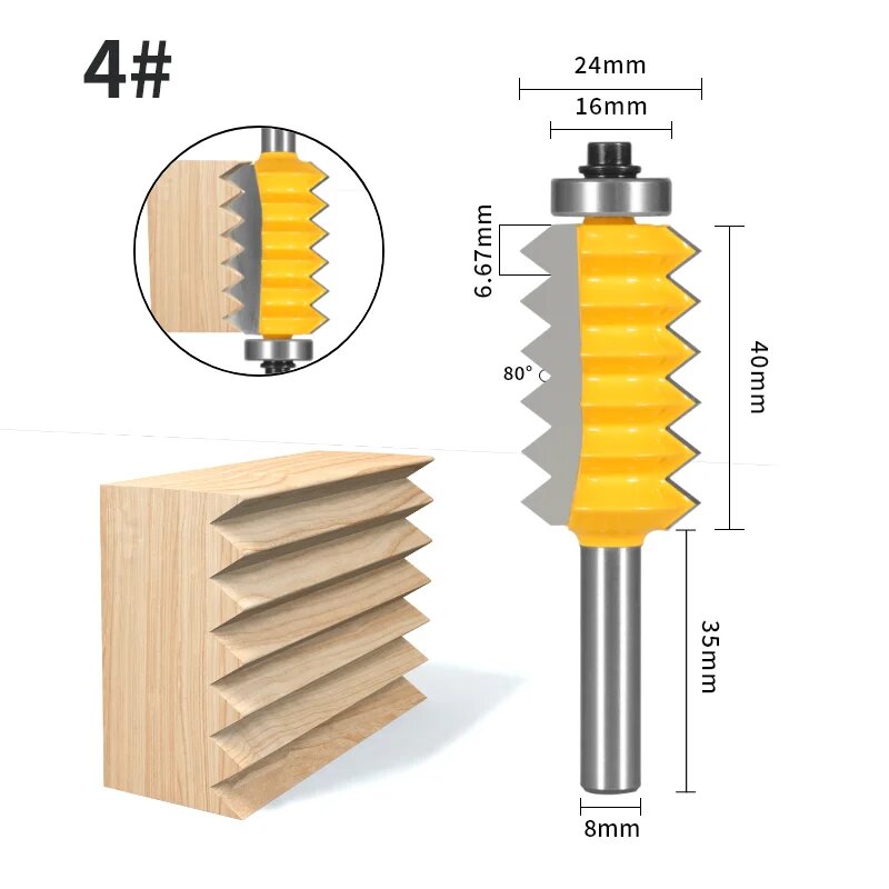 Концевые фрезы из сплава вольфрама и кобальта 8 мм 8x24x40
