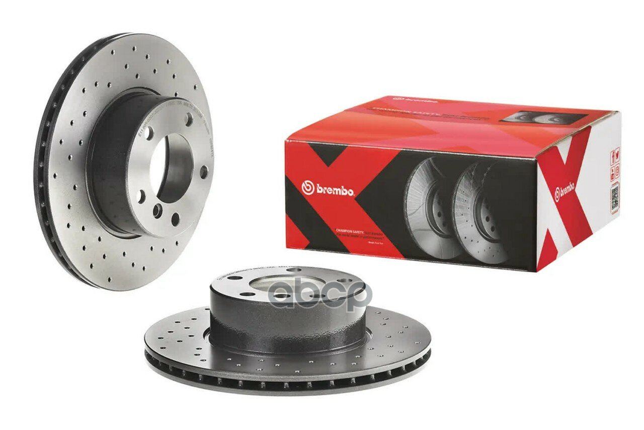 09.6924.1X диск тормозной передний! перфорированный Xtra BMW E39 2.0-3.5 M47-M62 95> Brembo арт. 0969241X