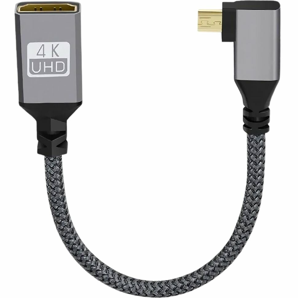 Кабель угловой правый Digitalfoto Micro HDMI - HDMI Extension 20см