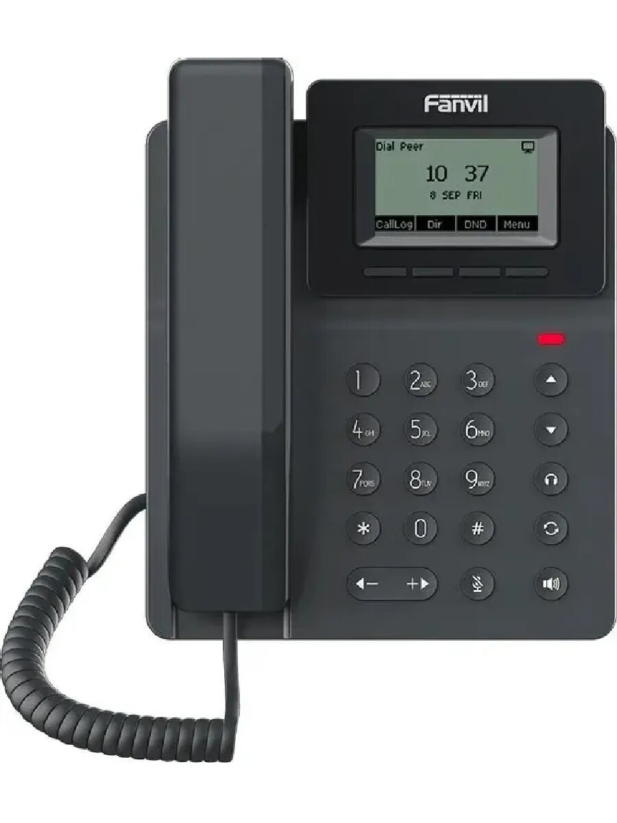 Телефон VoiceIP Fanvil V50P протоколы связи: SIP, дисплей LCD: 132x64 пикселя матричный экран, Ethernet, цвет черный