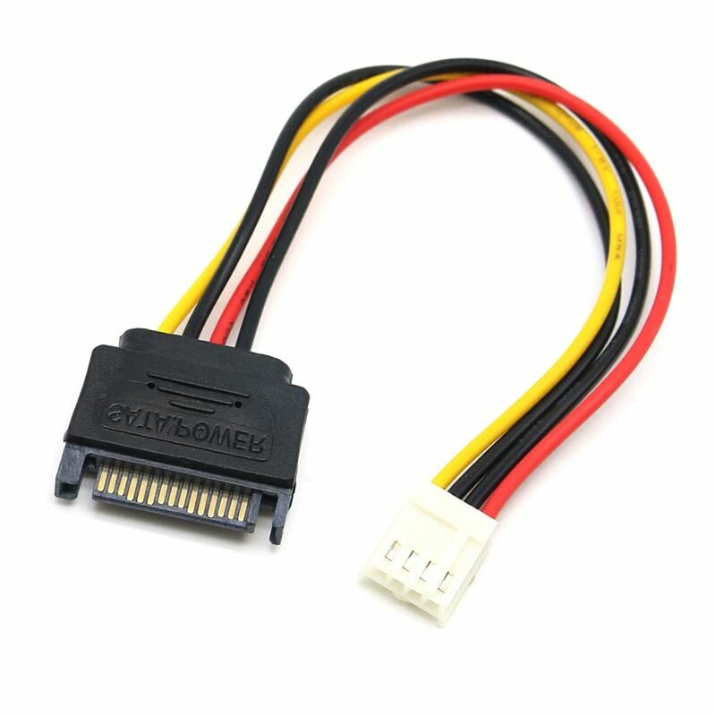 SATA 15-контактный на флоппи 4-контактный кабель адаптера питания для флоппи-дисковода, 20 см