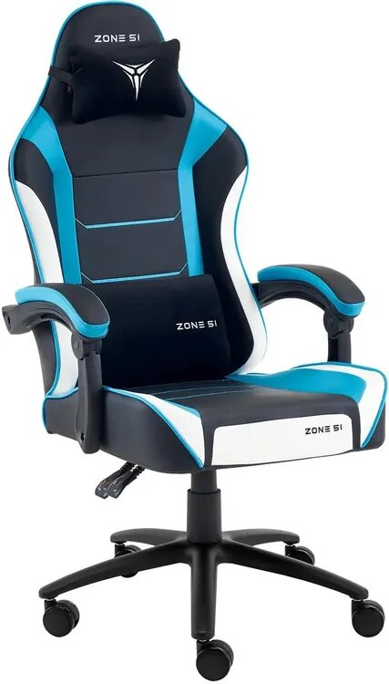 Z51-vad-bl / Кресло игровое ZONE 51 Invader, черный/голубой/белый