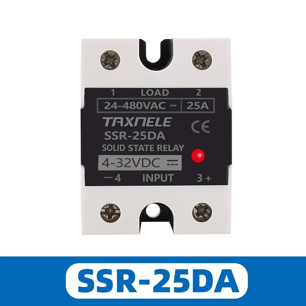 TAXNELE SSR-25DA Твердотельное реле 24-480VAC 25A
