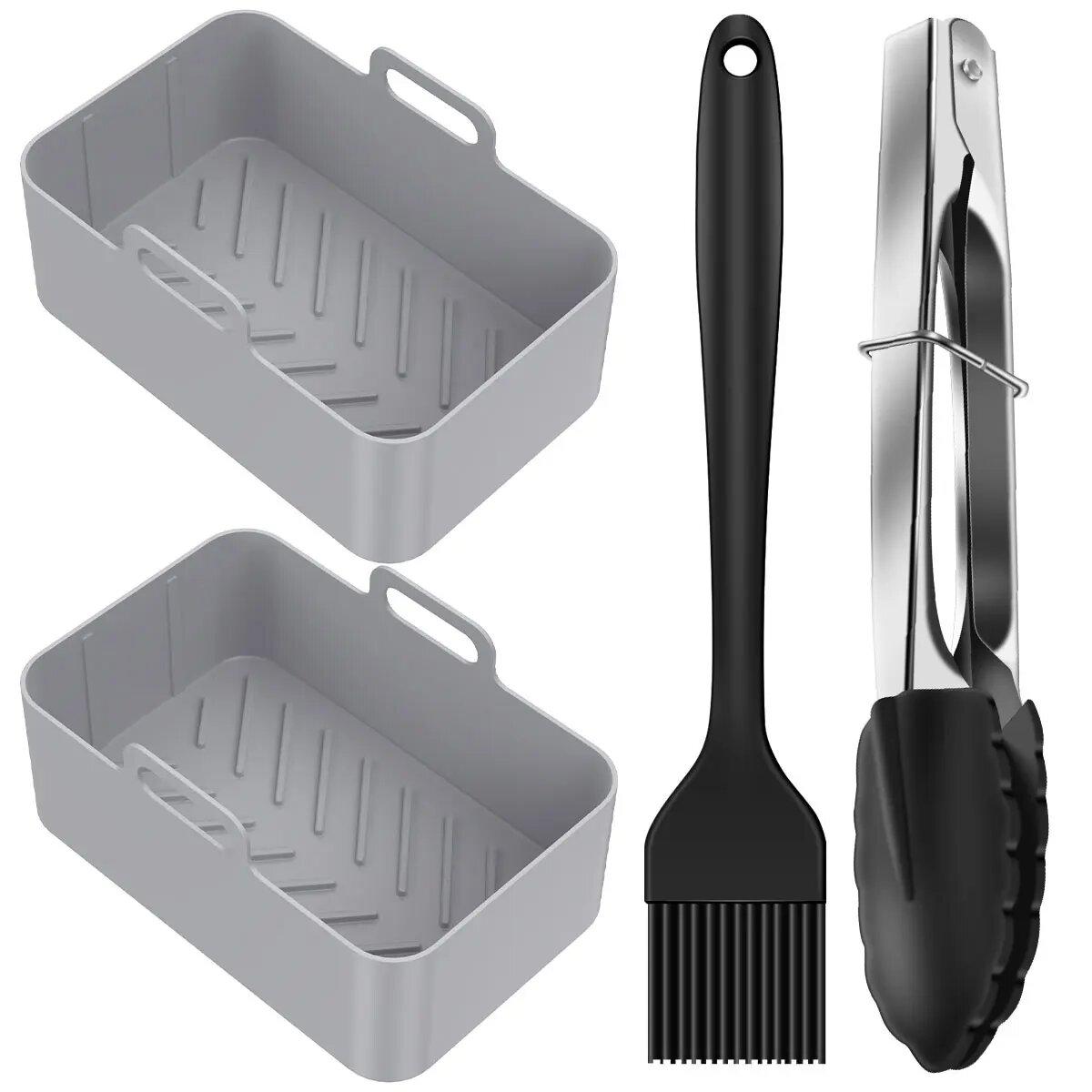 Силиконовая форма для аэрогриля willstar Серый, Grey-2Pcs with Tool