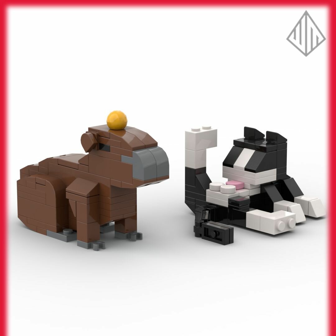 Пластиковый 3D-конструктор Креветка-мем , мини-кубики, развивающая головоломка для взрослых и детей, 100 деталей (Идеальный подарок)