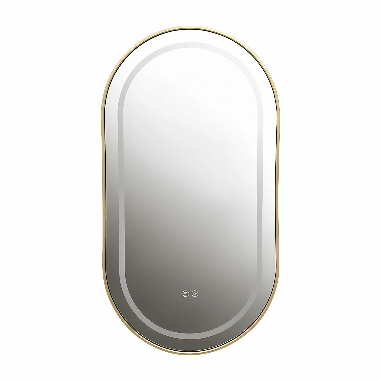 Зеркало настенное с подсветкой Azario Джоли 90х50 АZ-LED012625 цвет золотой матовый