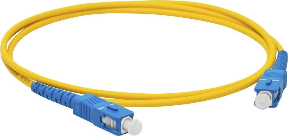 Патч-корд Lanmaster 1х9/125 мм, OS2 SC-SC, длина 2 м, желтый (LAN-SC-SC/SU-2.0)