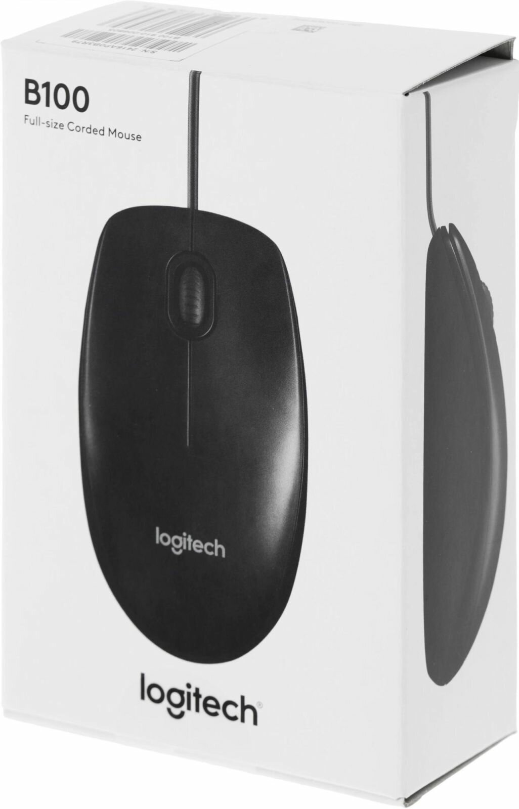 Компьютерная мышь LOGITECH B100 черная, оптическая 1000dpi USB 2but (910-006605)