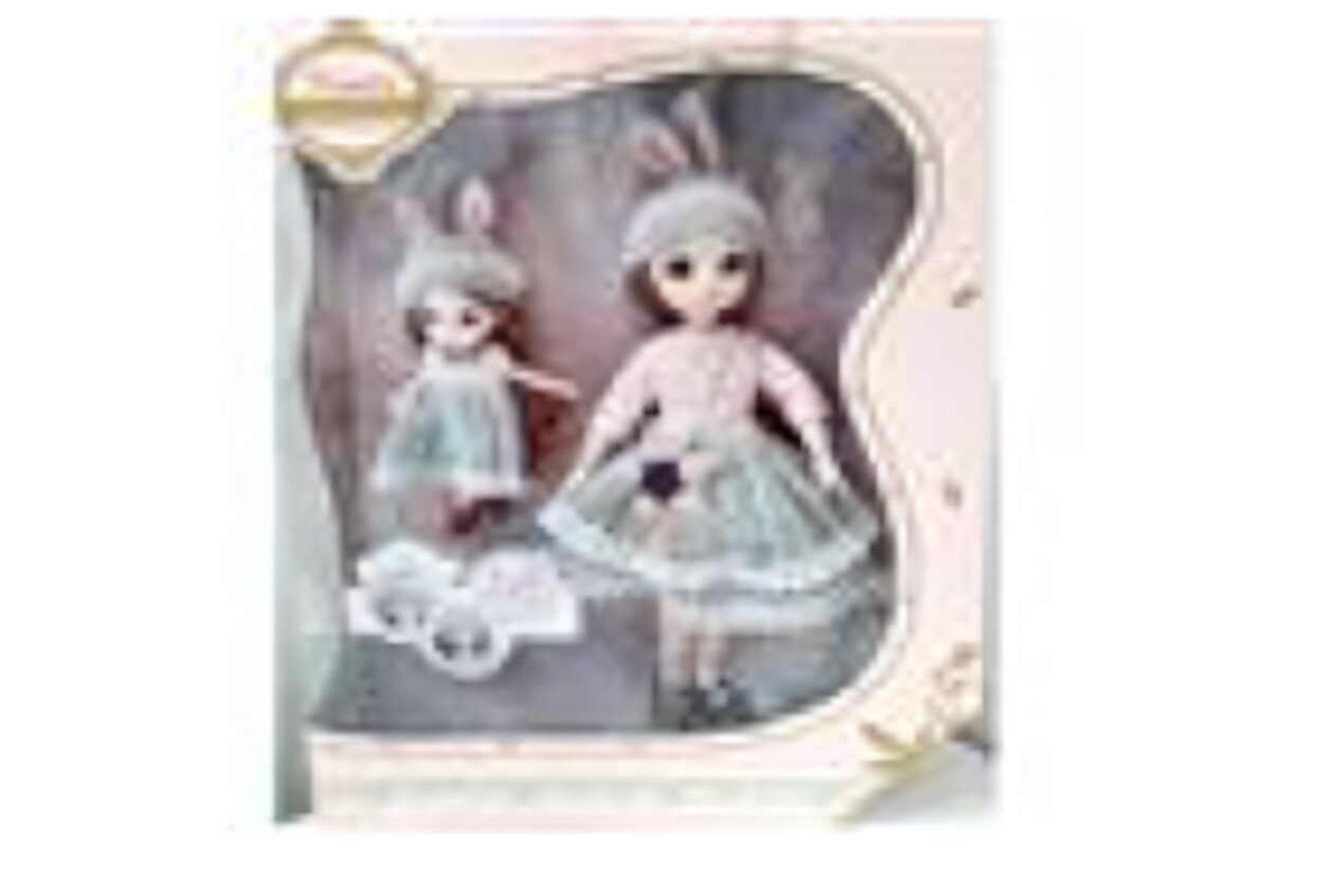 Набор кукол "Мама с дочкой" шарнирные 2 штуки, подвижные суставы, реалистичные глаза, розово-зеленый наряд