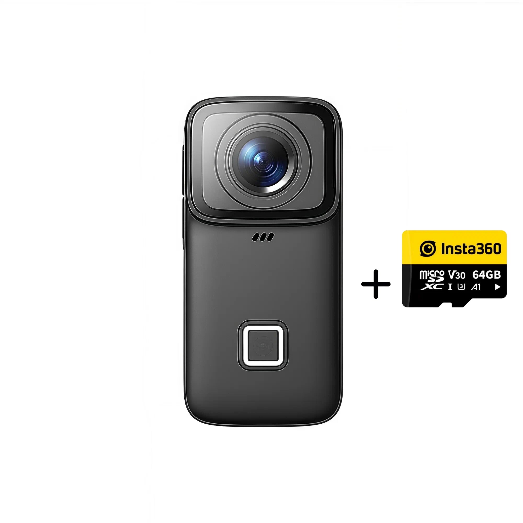 Экшн камера SJCam C200 Black с картой памяти 64 ГБ, с креплением, водонепроницаемая 4K Ultra HD