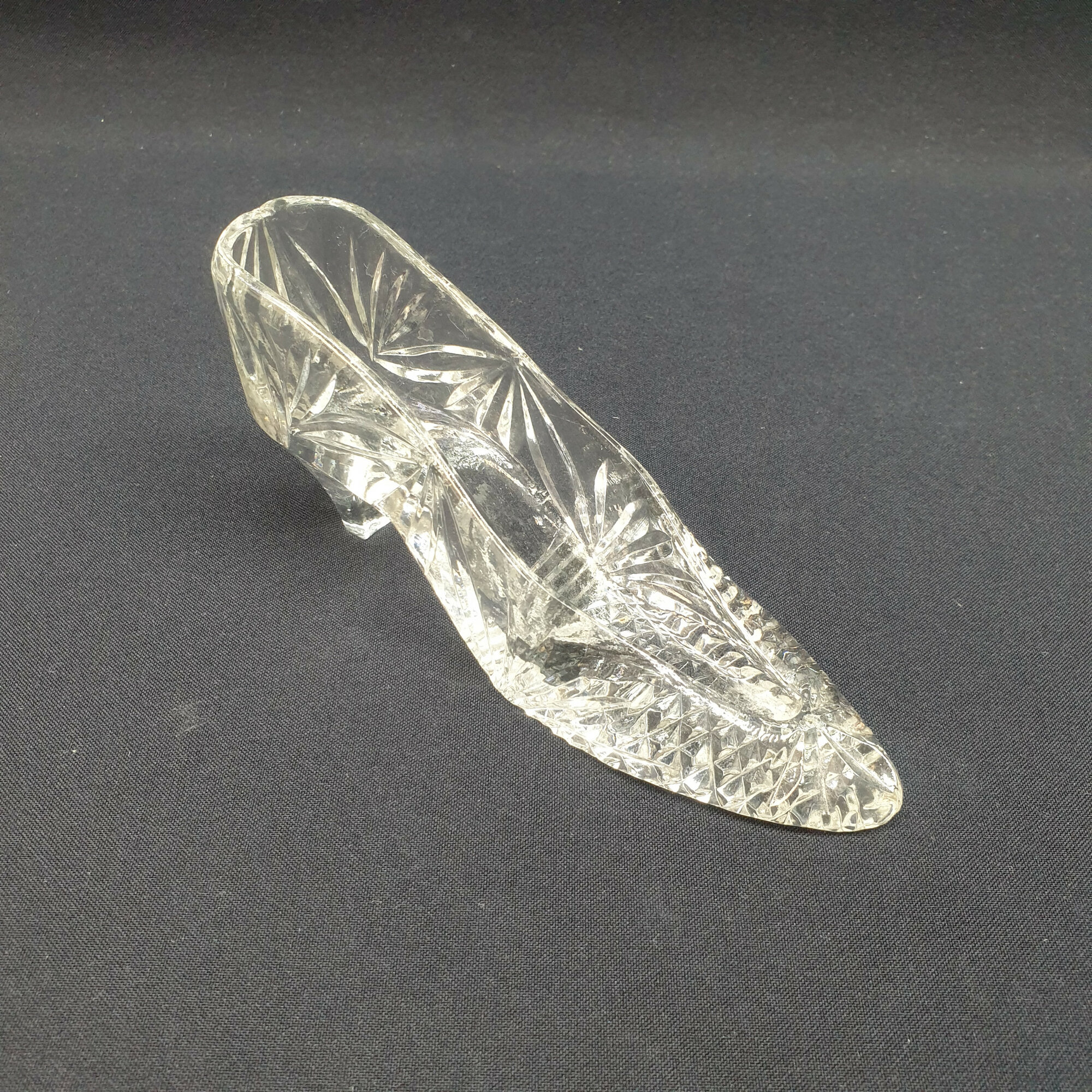 Винтажная туфелька, хрусталь 16 см, СССР