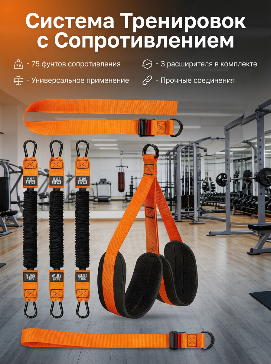 Тренажер для спины, Эспандеры для подтягивания, Фитнес-резинка, эспандер-Оранжевый